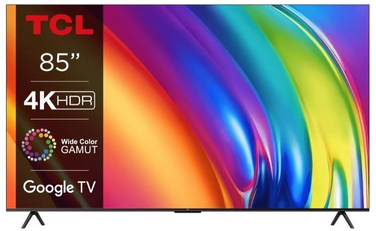 Телевізор 85" TCL LED 4K 60Hz Smart Google TV Black | ERC Ukraine