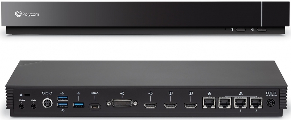 Кодек Poly G7500, 4K, сертифікати Microsoft Teams, Zoom Rooms, чорний ...
