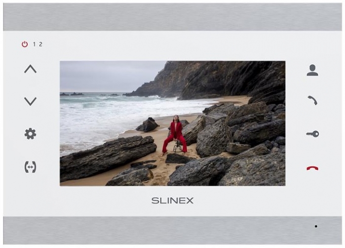 Відеодомофон Slinex SL-07N Cloud, IPS 7", детектор руху, переадресація, сріблястий білий | ERC ...